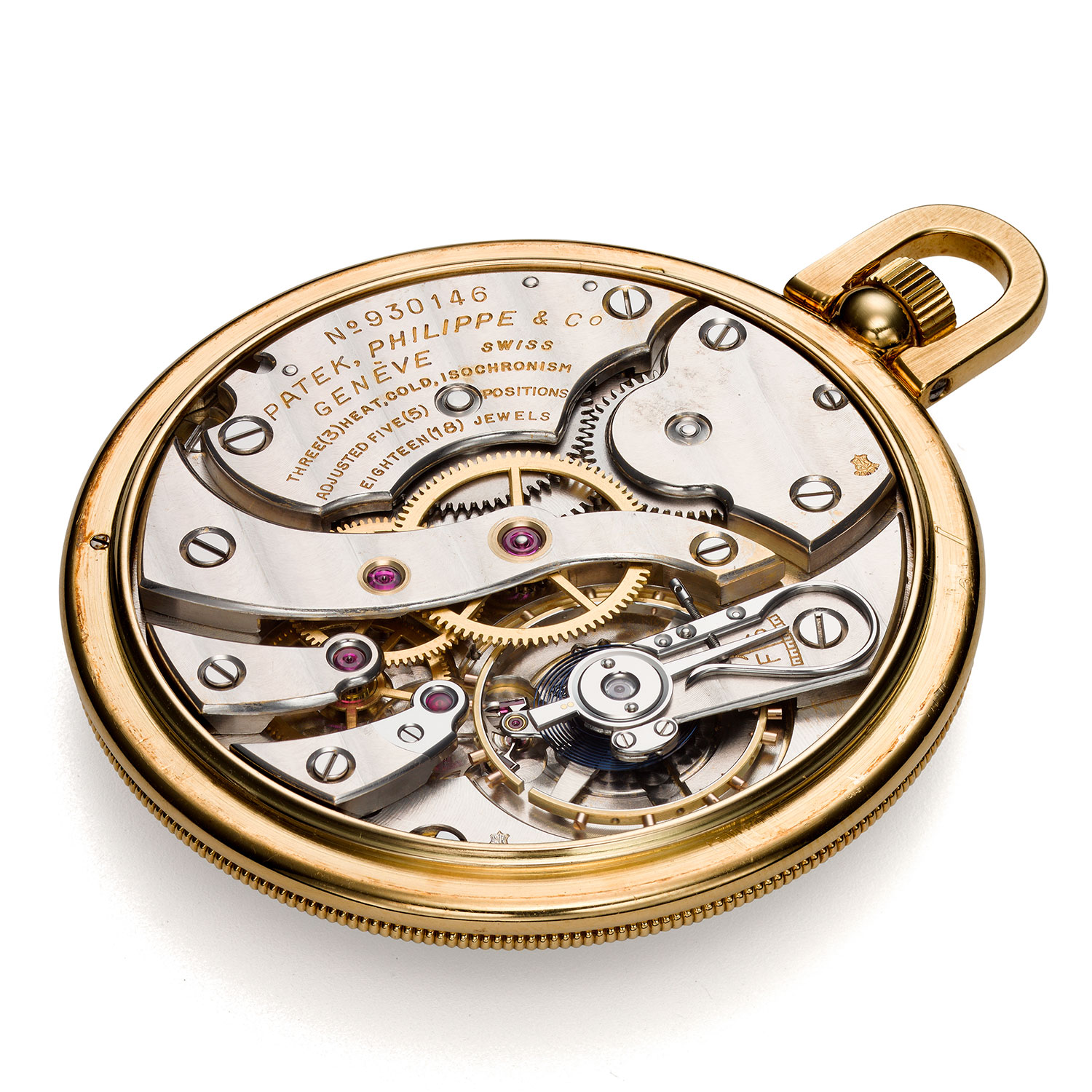PATEK PHILIPPE YELLOW GOLD WORLD TIME POCKET WATCH REF. 605HU ...