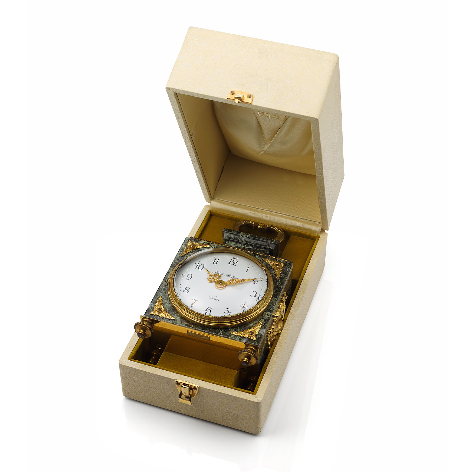 PATEK PHILIPPE GILDED BRONZE AND MARBLE CLOCK, REF. 1310 - Collectability