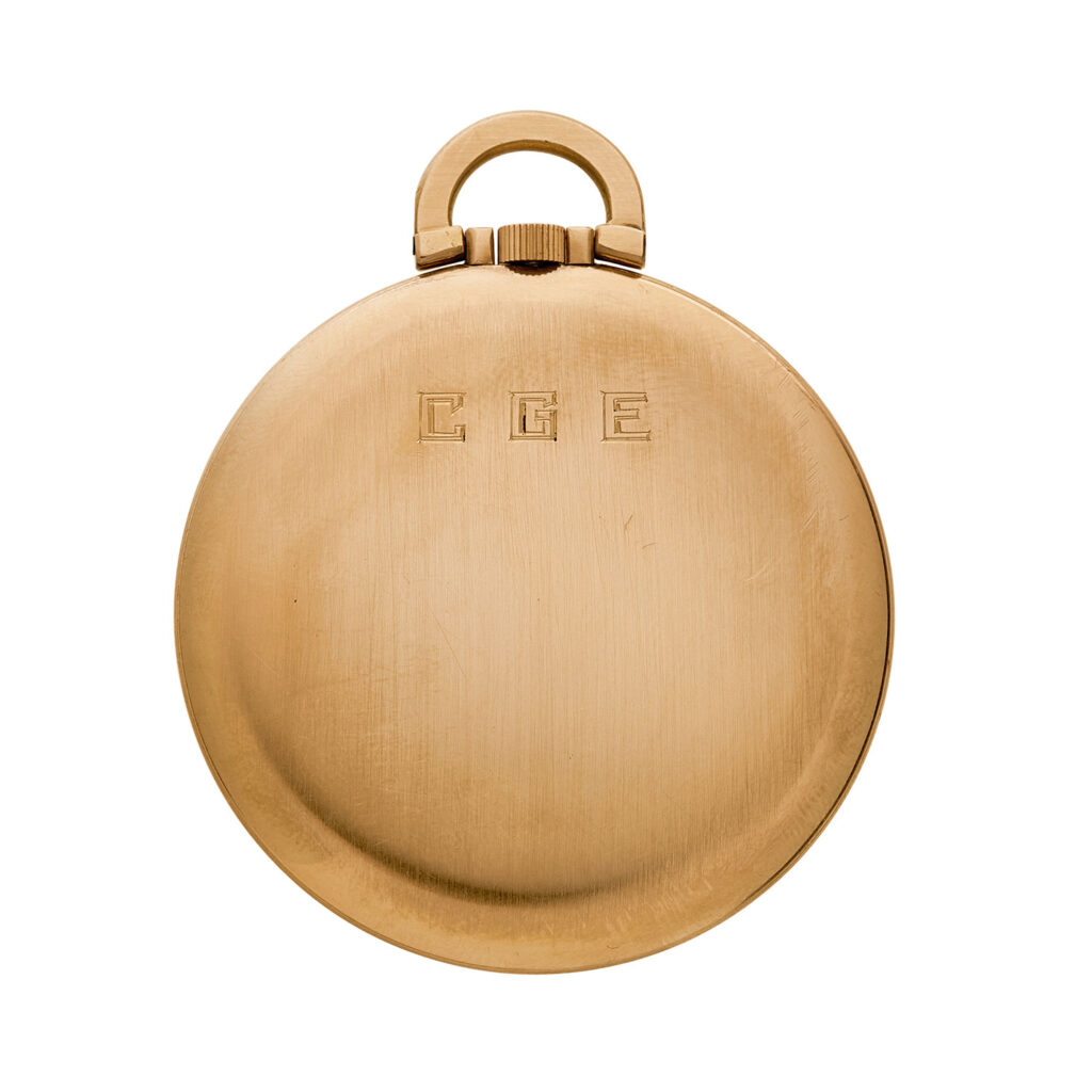 PATEK PHILIPPE ROSE GOLD POCKET WATCH, RETAILED BY CASA WELSCH, LIMA ...