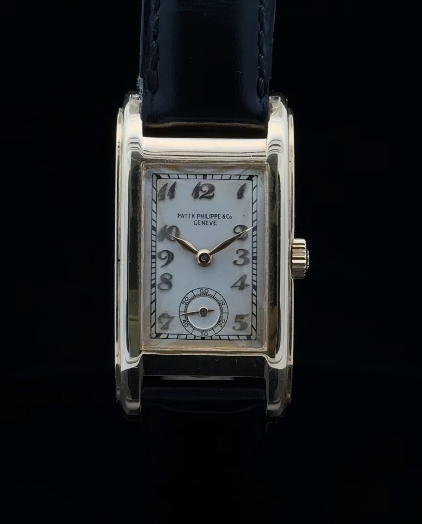 PATEK PHILIPPE YELLOW GOLD TANK WRISTWATCH REF. 492J - Collectability