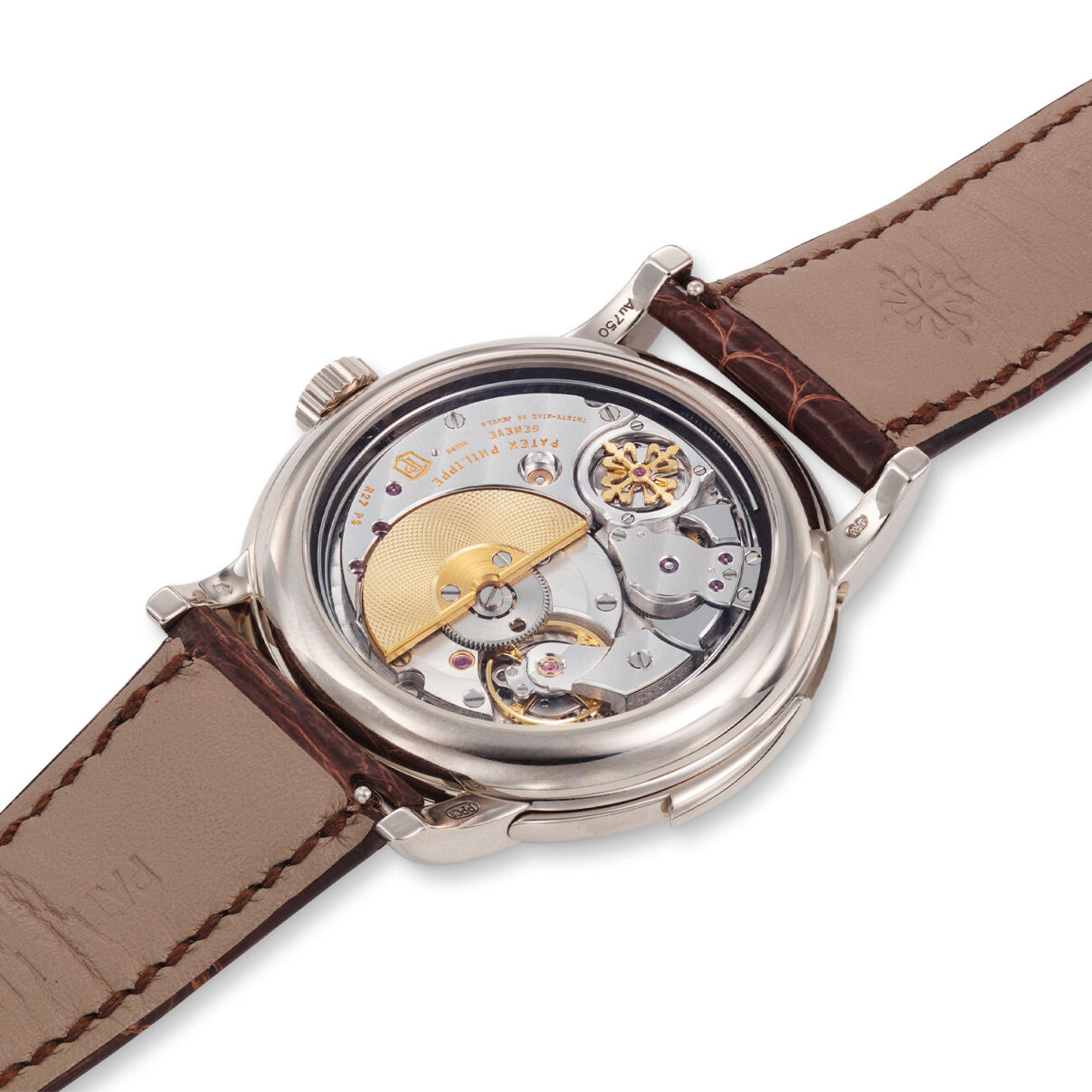 PATEK PHILIPPE WHITE GOLD MINUTE REPEATING WRISTWATCH, REF. 5078G-001 ...