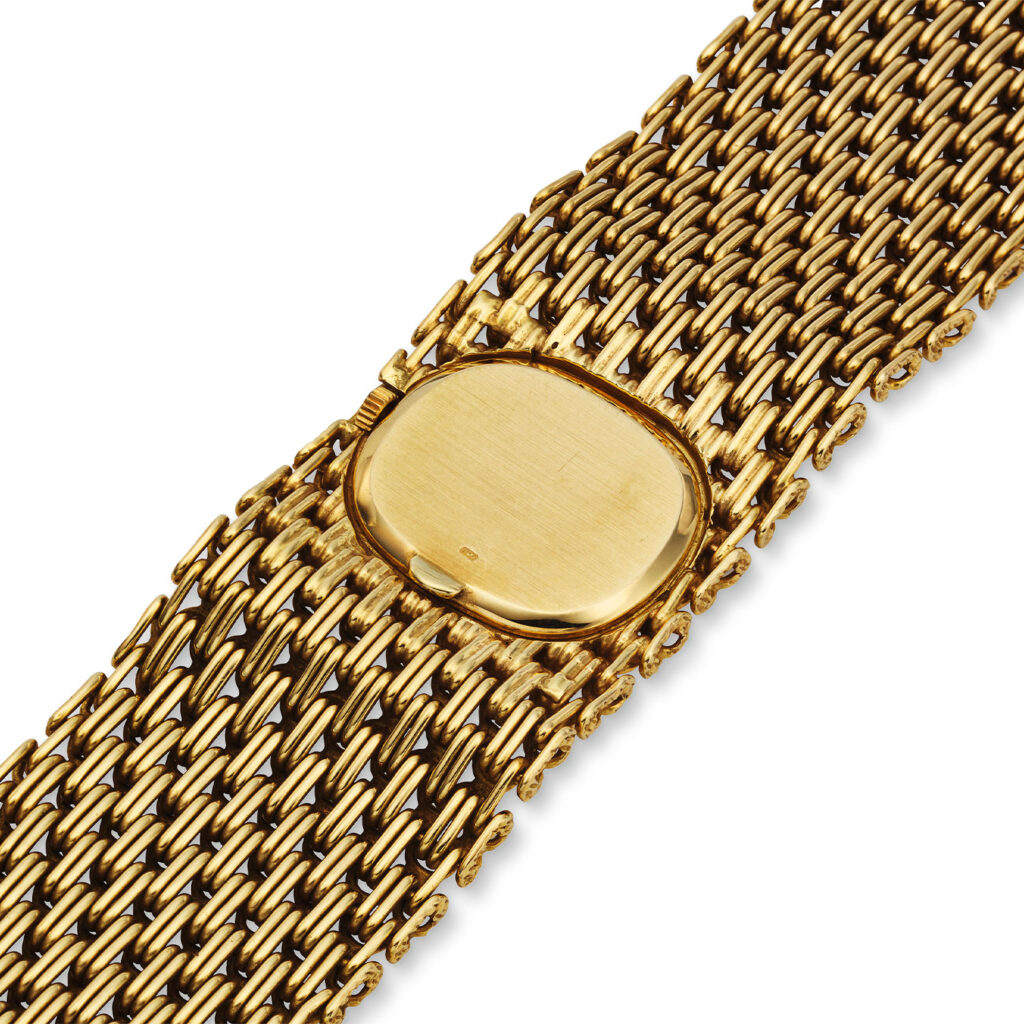 PATEK PHILIPPE YELLOW GOLD LADIES BRACELET HORIZONTAL ELLIPSE WATCH REF ...
